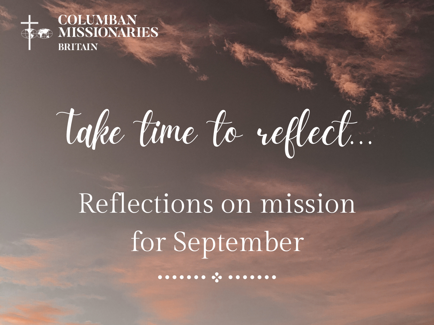 Reflections on mission for September - Columban Missionaries