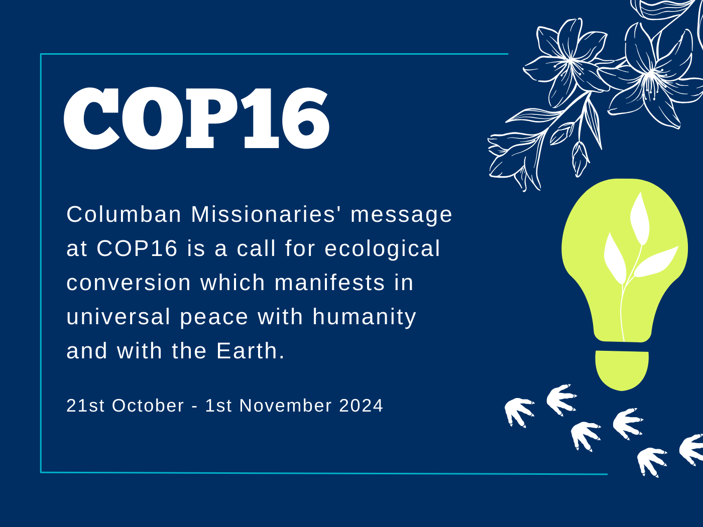 United Nations Biodiversity COP16 - Columban Missionaries