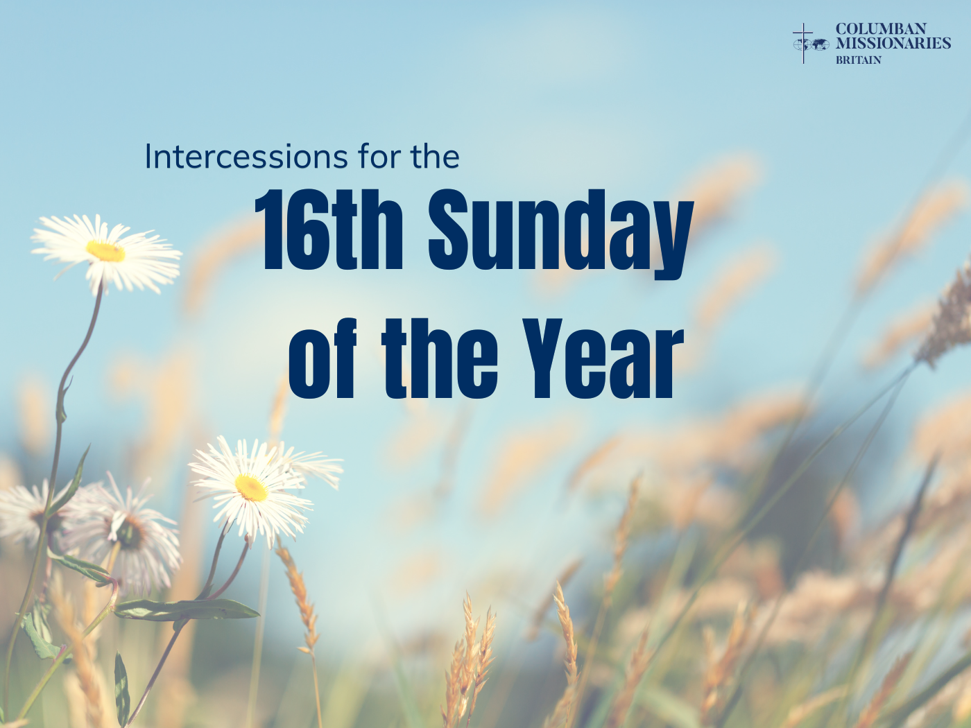 Intercessions for the 16th Sunday of the Year - Columban Missionaries