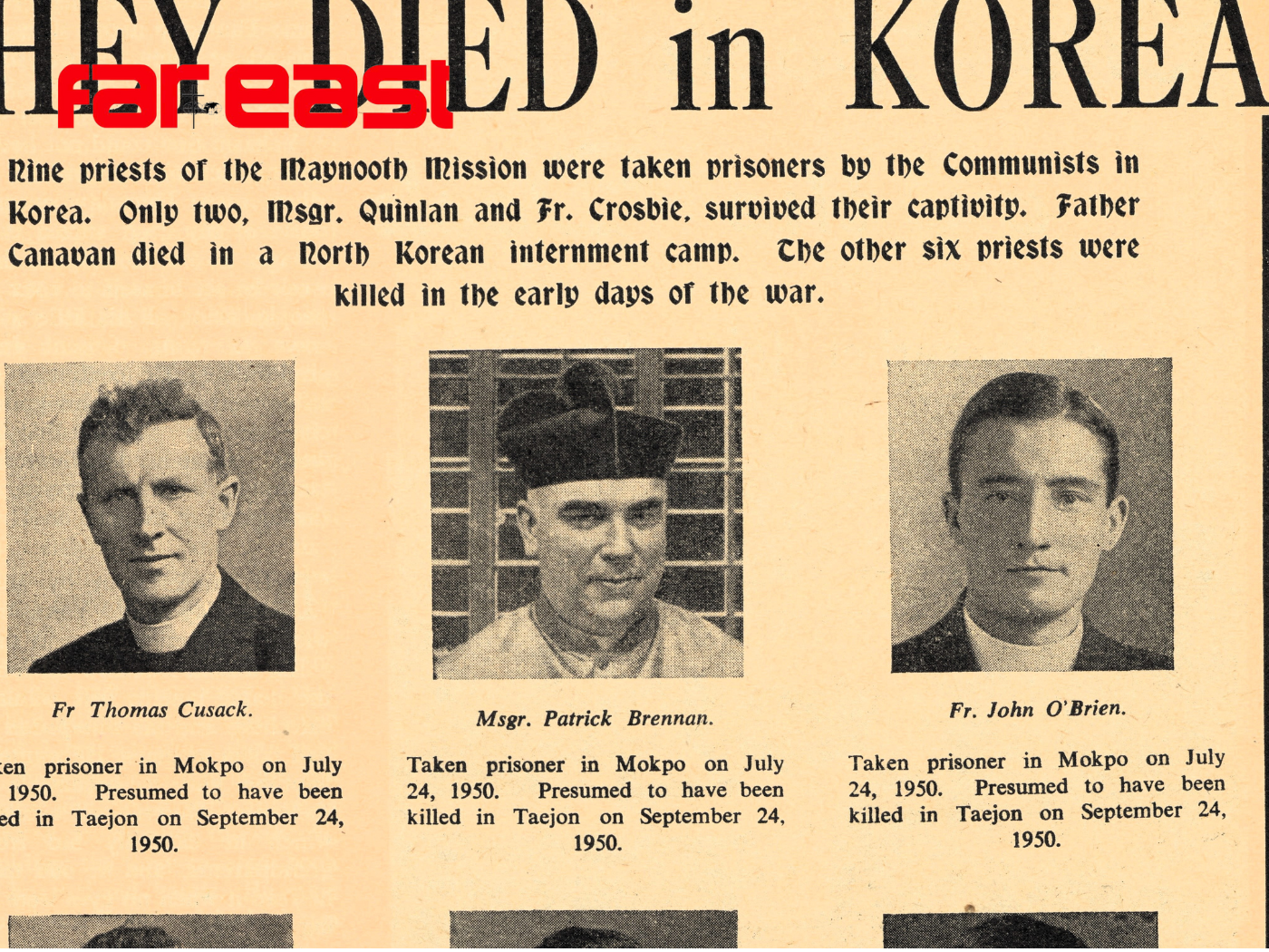 The Taejon Martyrs - Columban Missionaries